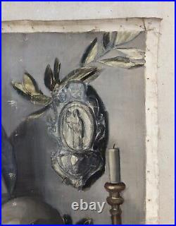 Tableau ancien, Nature Morte à La Vanité, Huile Sur Toile, Peinture ...